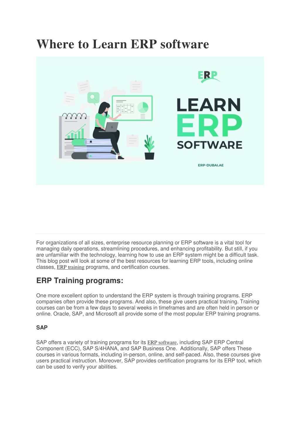 PPT - Where to Learn ERP software PowerPoint Presentation, free ...