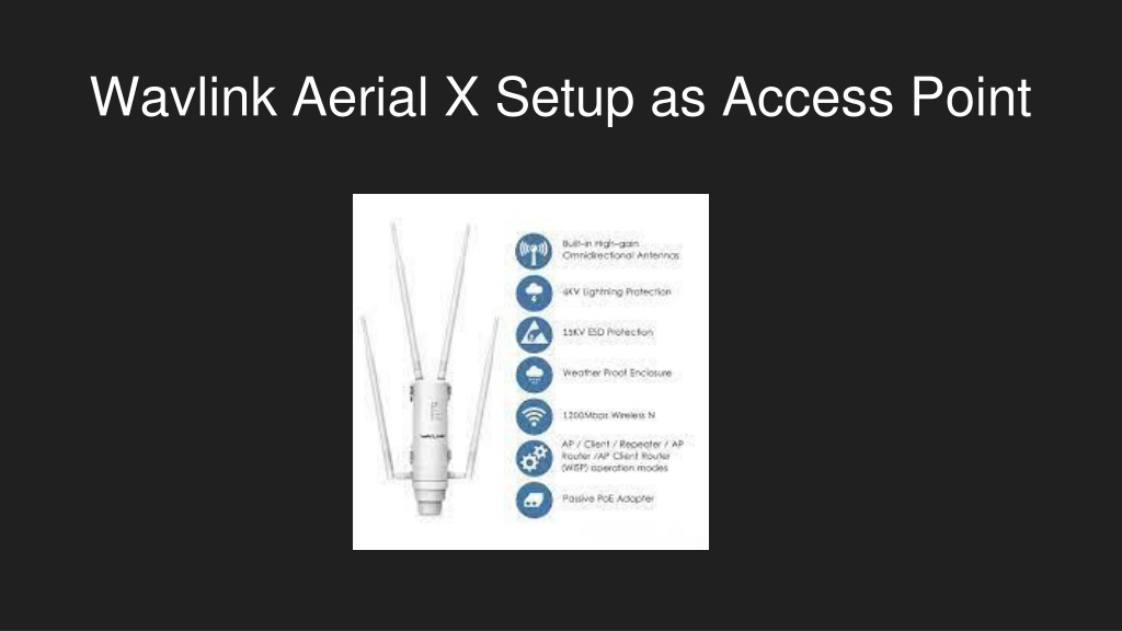 PPT - Wavlink Aerial X Setup as Access Point PowerPoint Presentation ...