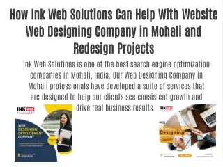 PPT - How Ink Web Solutions Can Help With Website Web Designing Company in Mohali and Redesign ...