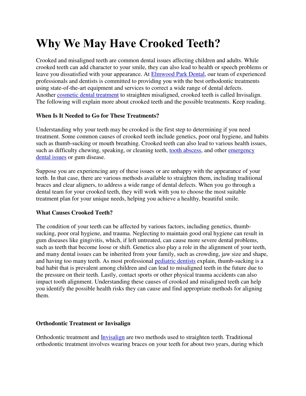 PPT - Why We May Have Crooked Teeth PowerPoint Presentation, free ...