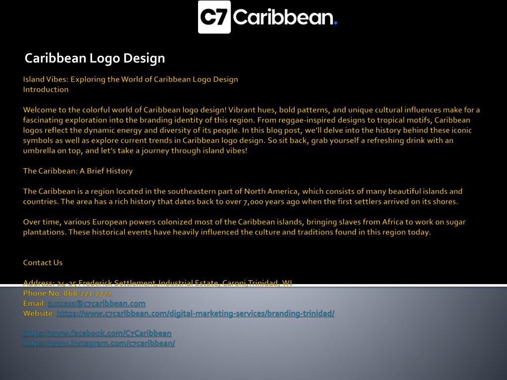 PPT - Caribbean Logo Design PowerPoint Presentation, free download - ID ...