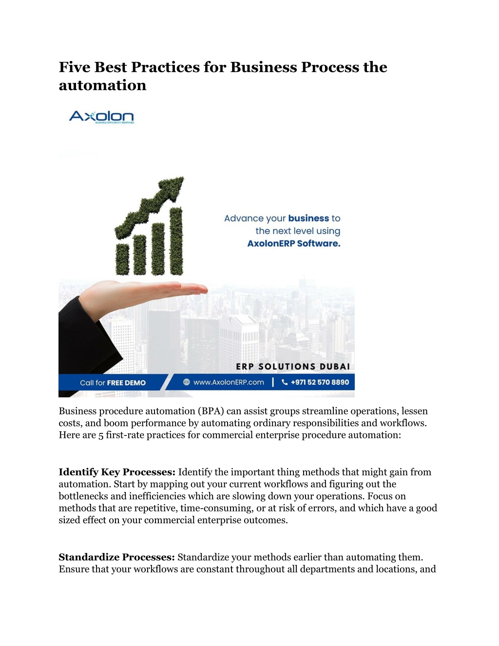 PPT - Five Best Practices for Business Process the automation ...