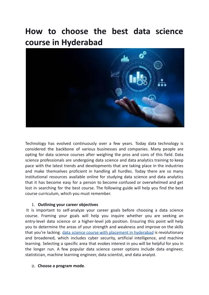 PPT - data science course with placement in hyderabad (3) PowerPoint Presentation - ID:12124841