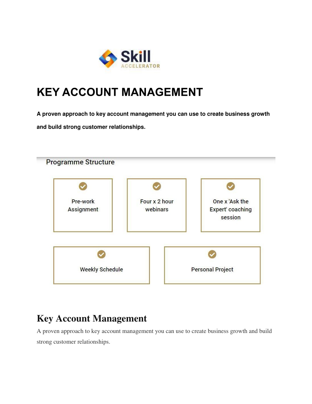 PPT - Key Account Management - Skill Accelerator PowerPoint Presentation - ID:12126126