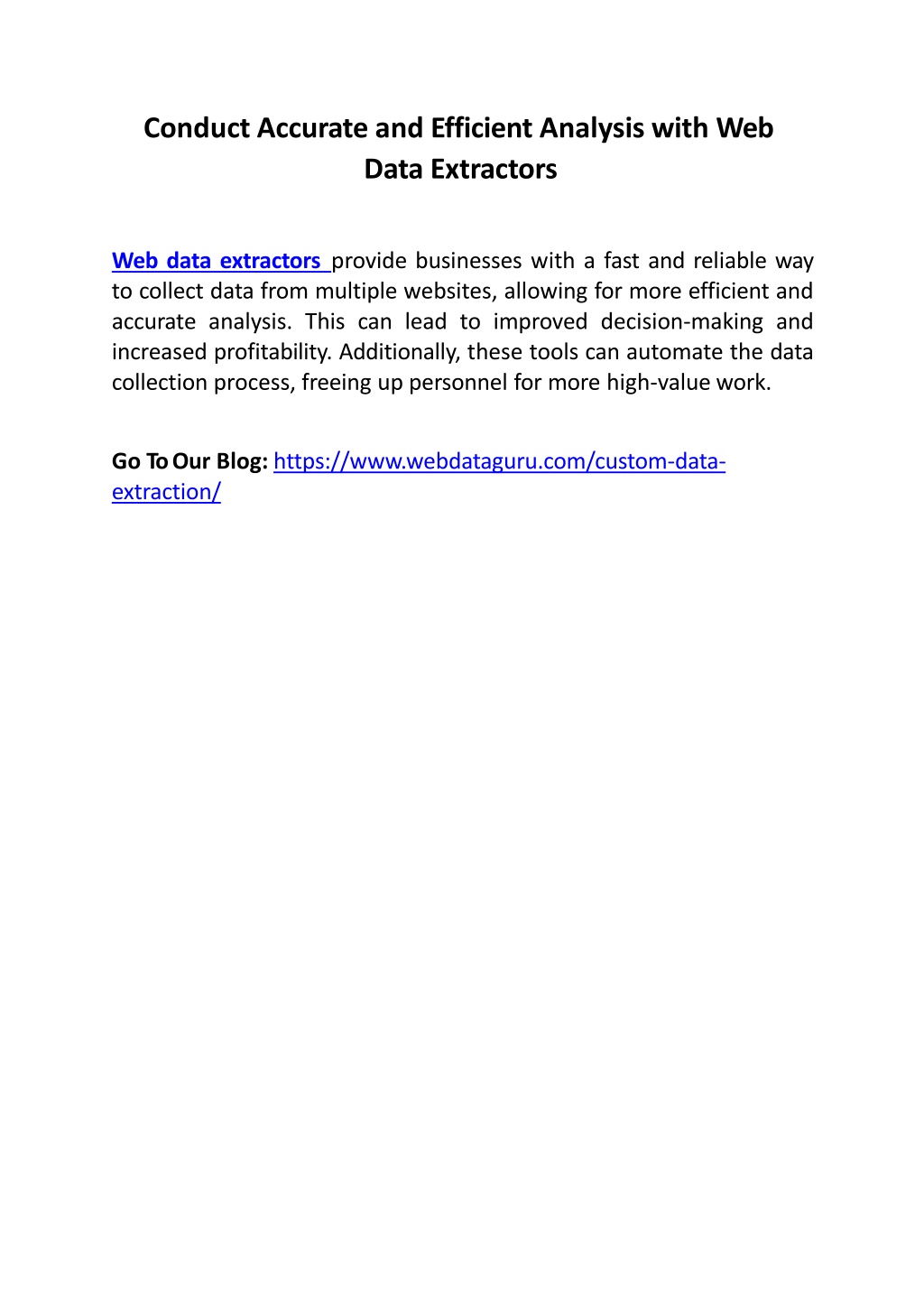 PPT - Conduct Accurate and Efficient Data Analysis with Web Data ...