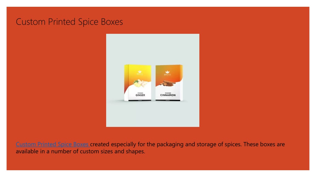 PPT - Custom Printed Spice Boxes PowerPoint Presentation, free download ...