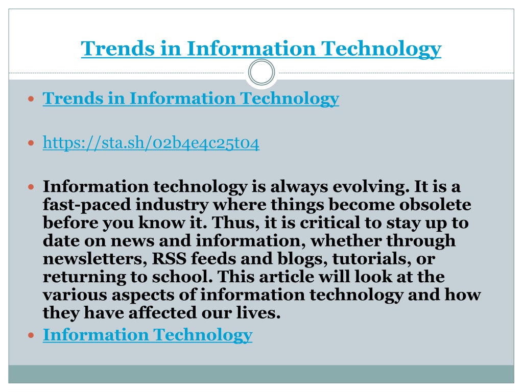 PPT - Trends in Information Technology PowerPoint Presentation, free ...
