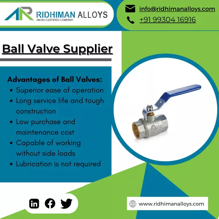PPT - Ball Valves | Butterfly Valves | Gate Valves - Ridhiman Alloys ...